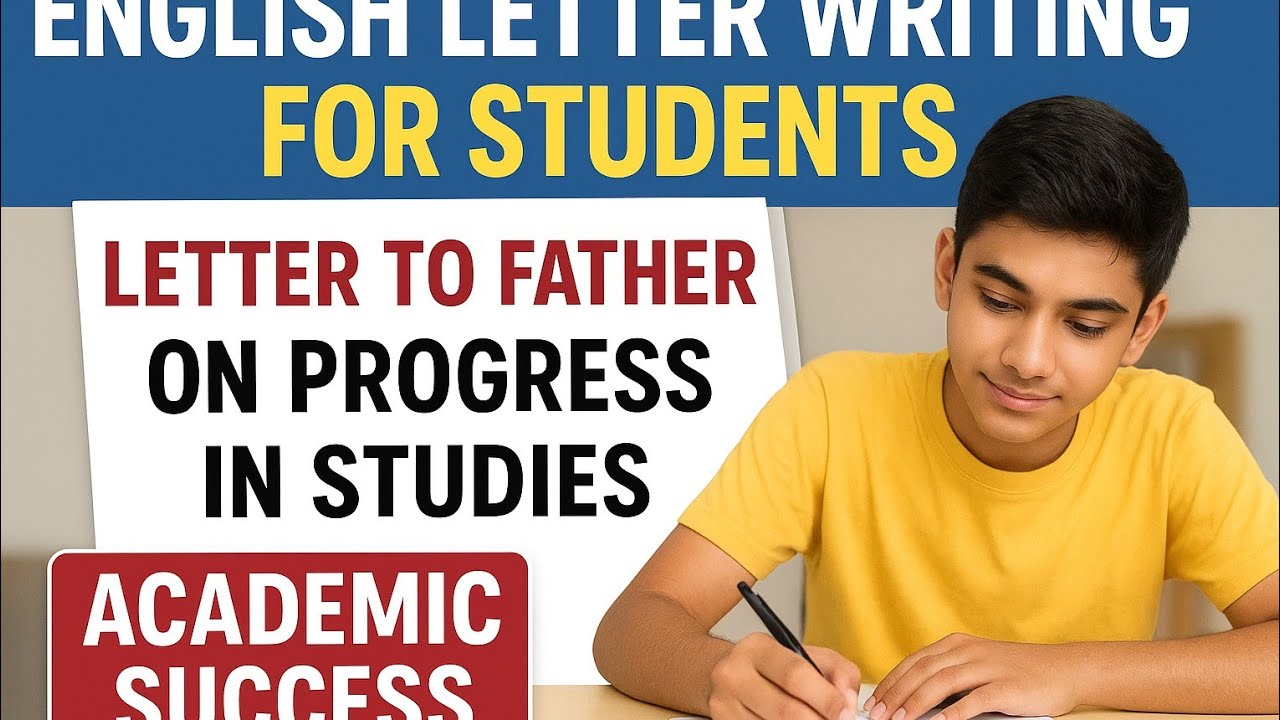 "Letter to Father on Progress in Studies | English Letter Writing for ...
