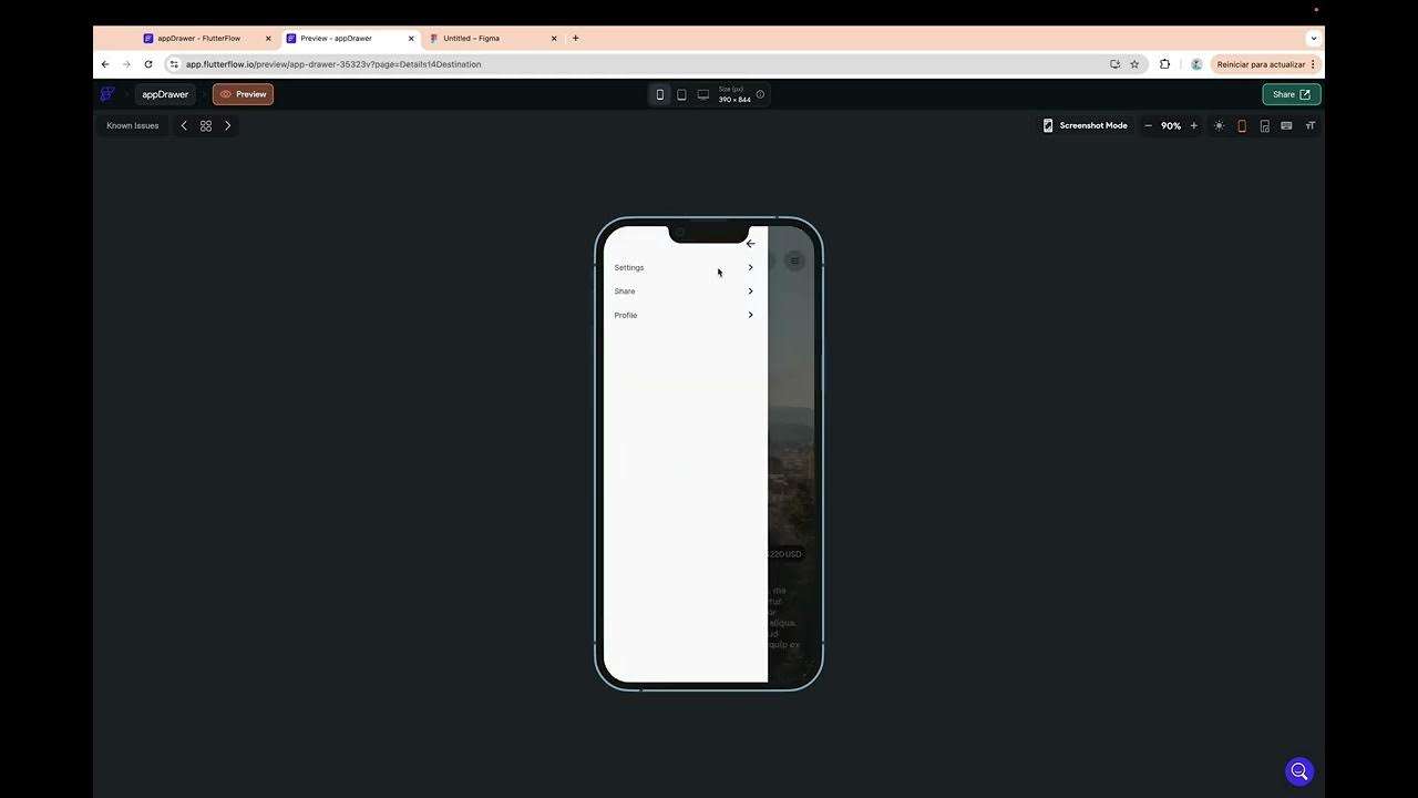 Flutterflow: Creando un drawer (menú lateral) homogéneo, visible en ...
