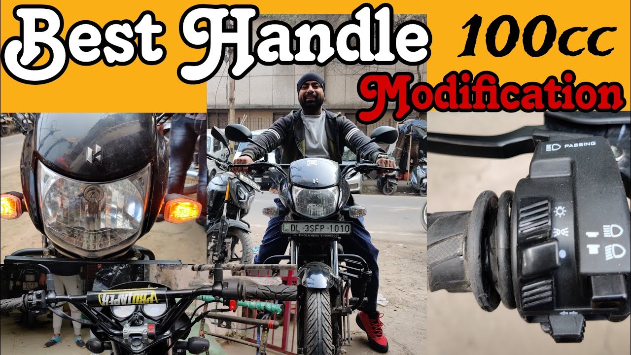 2024 MODIFICATION Best Handle for 100cc bike's | Hero HF DELUXE ...