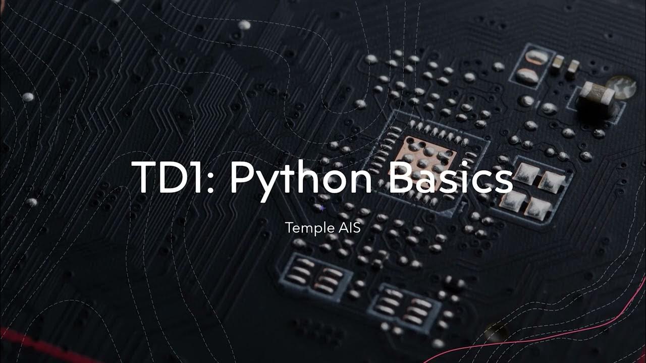 TD1 23-24 Intro to Python Basics - YouTube
