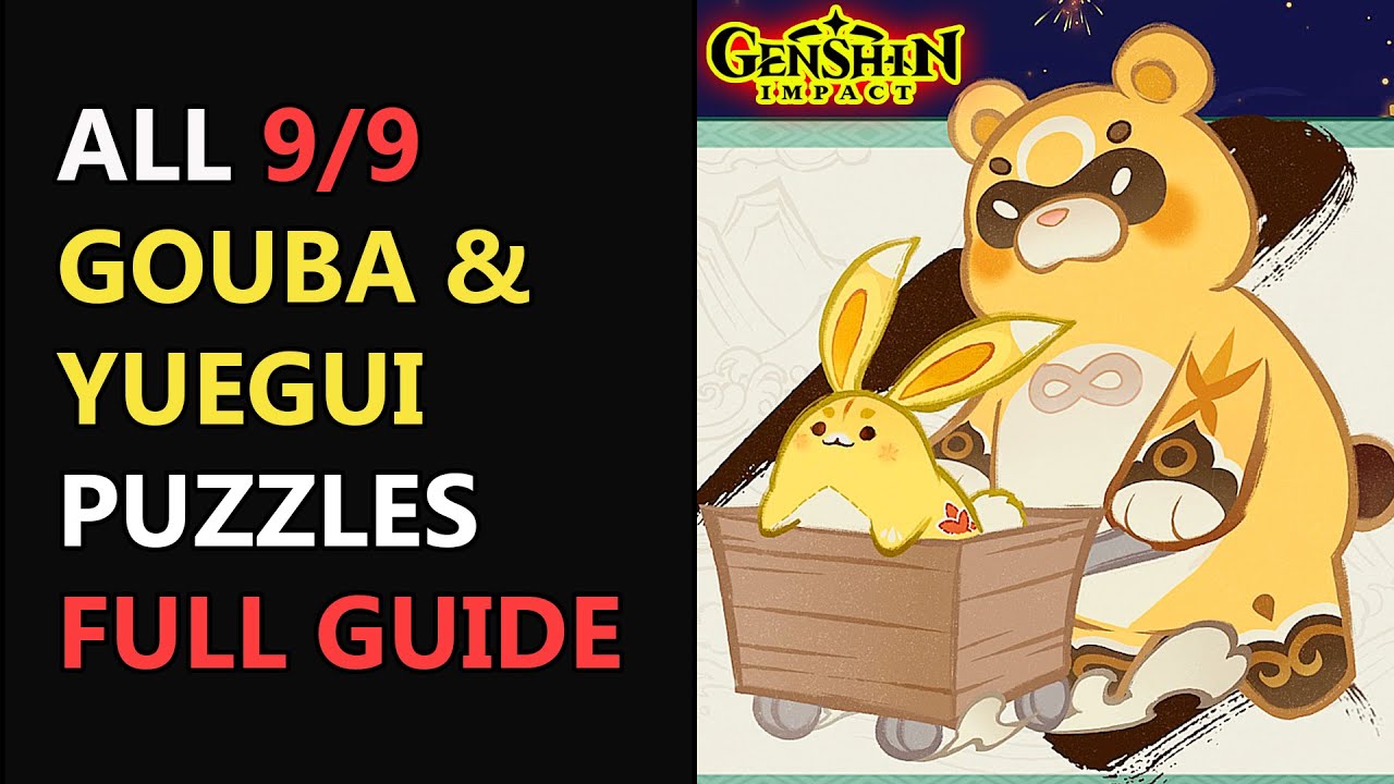 All 9 Gouba & Yuegui Puzzle Challenges All Days Full Guide Genshin ...