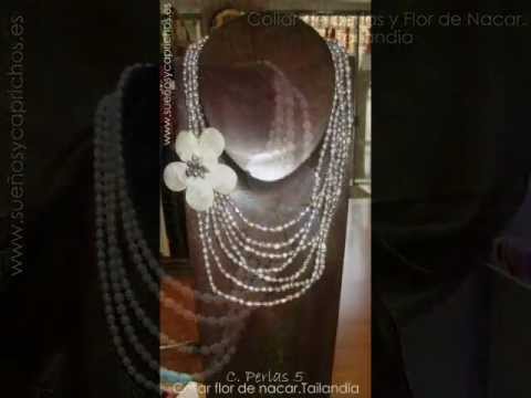 Collares de Perlas Piedras Semipreciosas www.sueñosycaprichos.es - YouTube