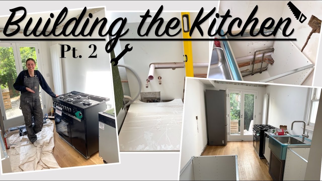 Building the most Difficult Cabinets and Getting Appliances // Kitchen ...
