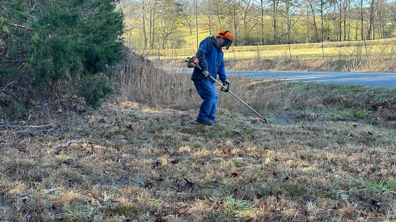 2 hours of trimming tall grass - YouTube