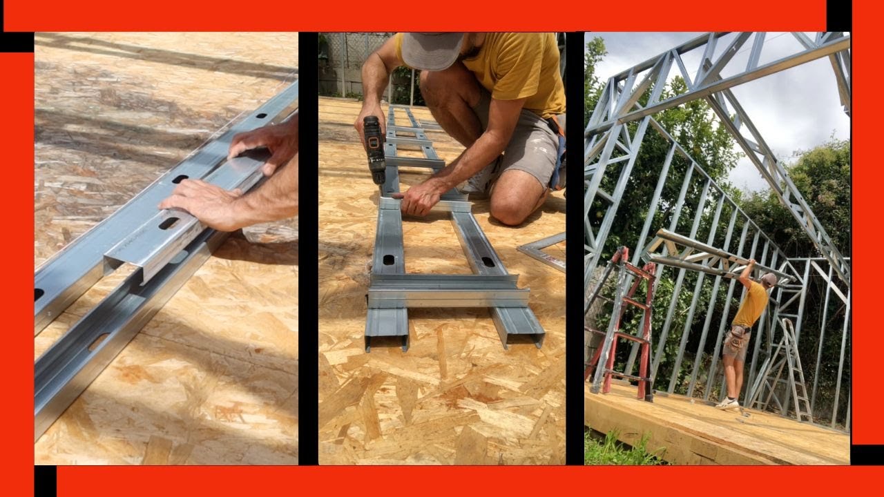 💪💪 Cómo Montar Cerchas de 5m con Perfiles de Drywall 👉 Steel framing ...