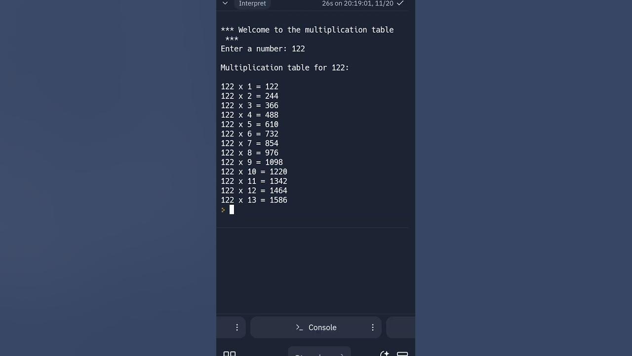 احدى انجازات المبرمج الصغير مع OctuCode | مشروع جدول الضرب | @OctuCode - YouTube
