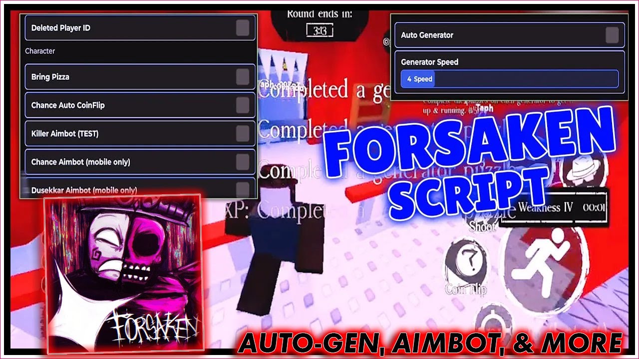 Forsaken Script Roblox NO KEY - (Auto Generators, Infinite Stamina, ESP ...