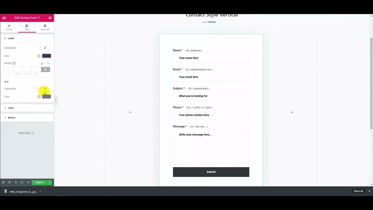 Contact Form 7 Widget For Elementor Page Builder ElementsKit - YouTube