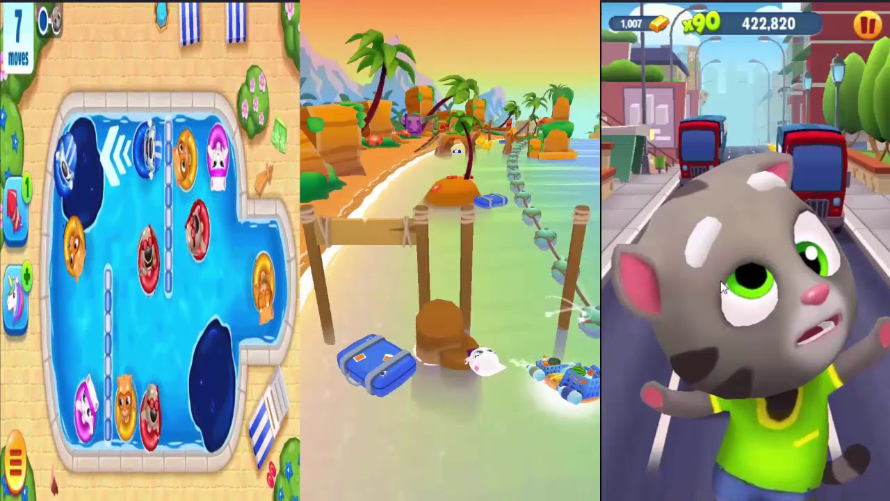 Talking Tom Pool Vs Talking Tom Jetski 2 Vs Talking Tom Gold Run ...