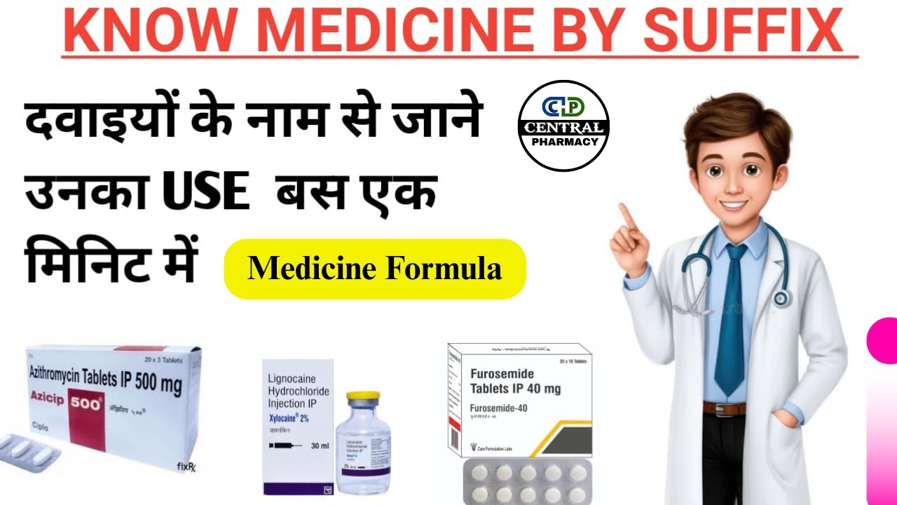 Know Medicine by Suffix | दवाइयों के नाम से पहचानिए उनका Use | Medicine ...