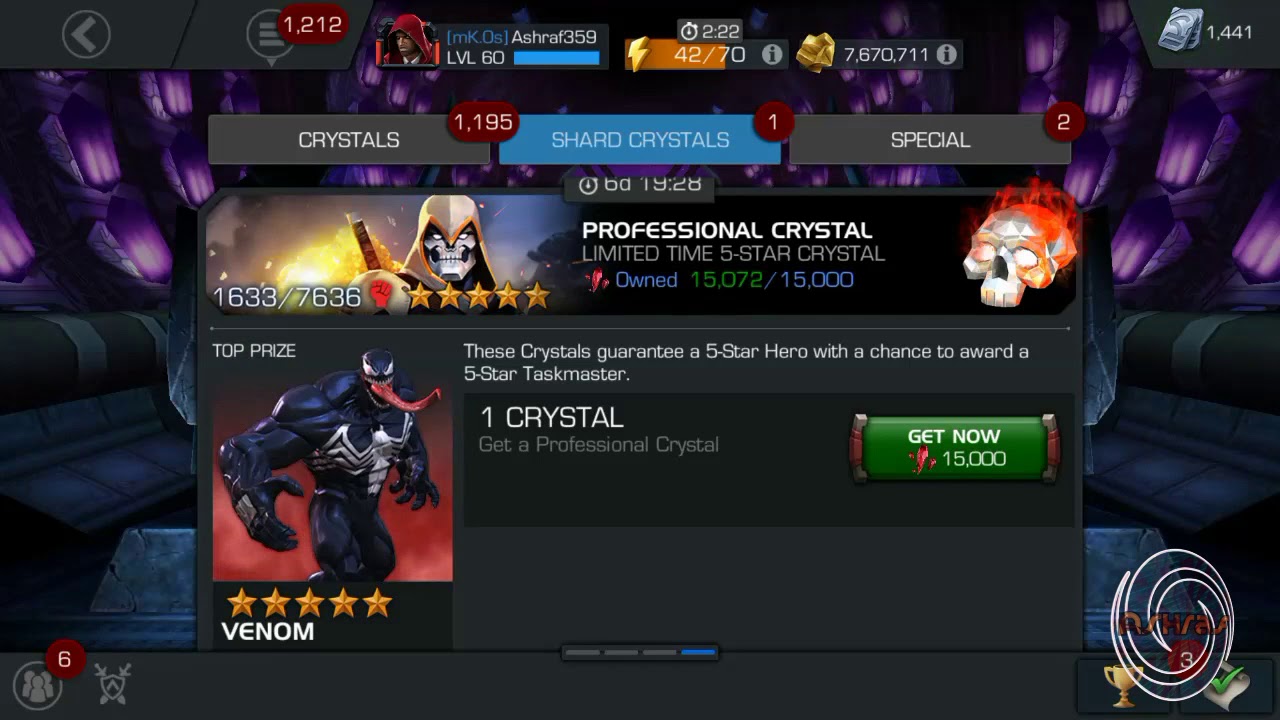 5* Taskmaster opening PROFESSIONAL CRISTAL MCOC - YouTube