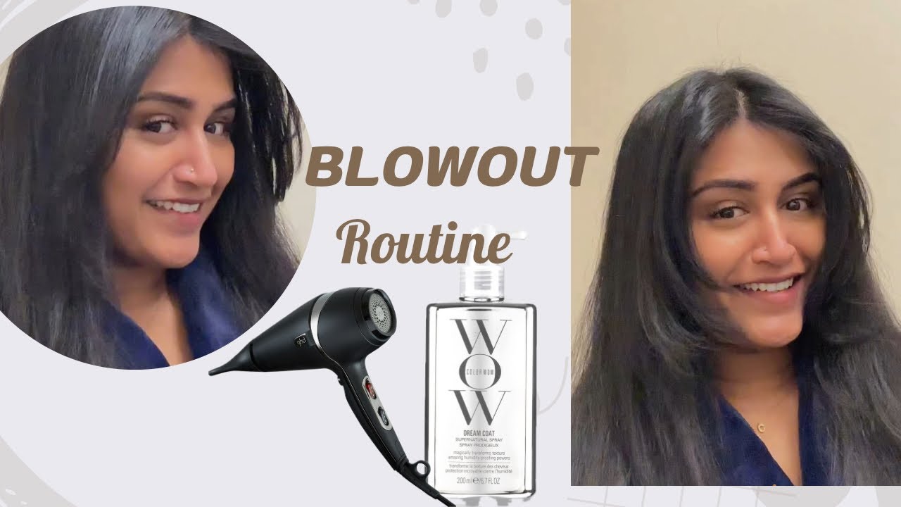 Blow dry routine / hair blowout/ volume blow dry - YouTube