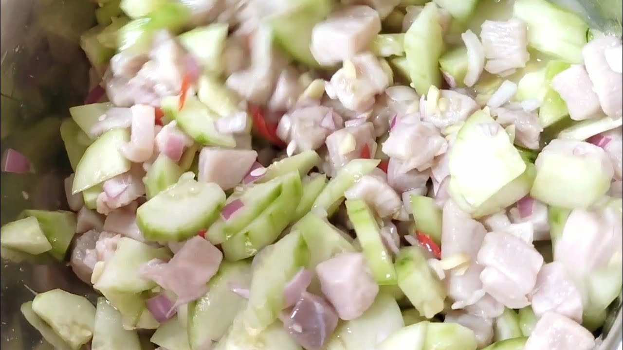 Kilawin Tuna with Cucumber (Typical Filipino Food) Thank you for ...