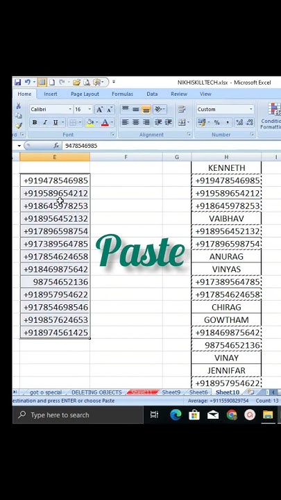 Excel Pro Trick| seperate Mixed Data using Go To Special #shorts #subscribe #youtube - YouTube