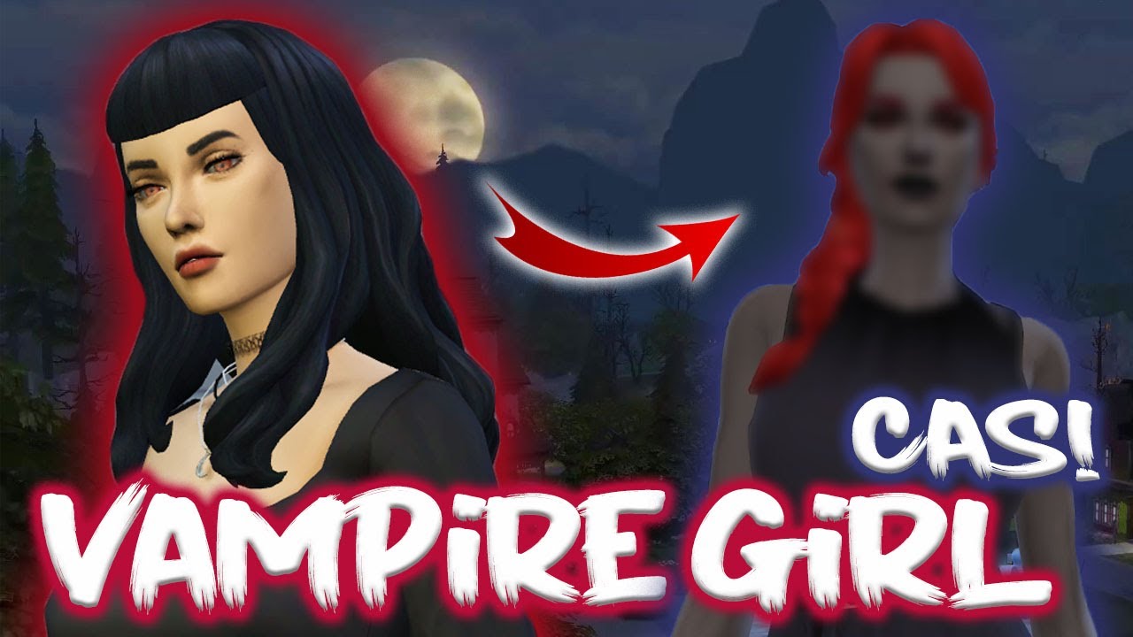 Cool Vampire Girl 🧛‍♀️ | Create A Sims | The Sims 4 - YouTube