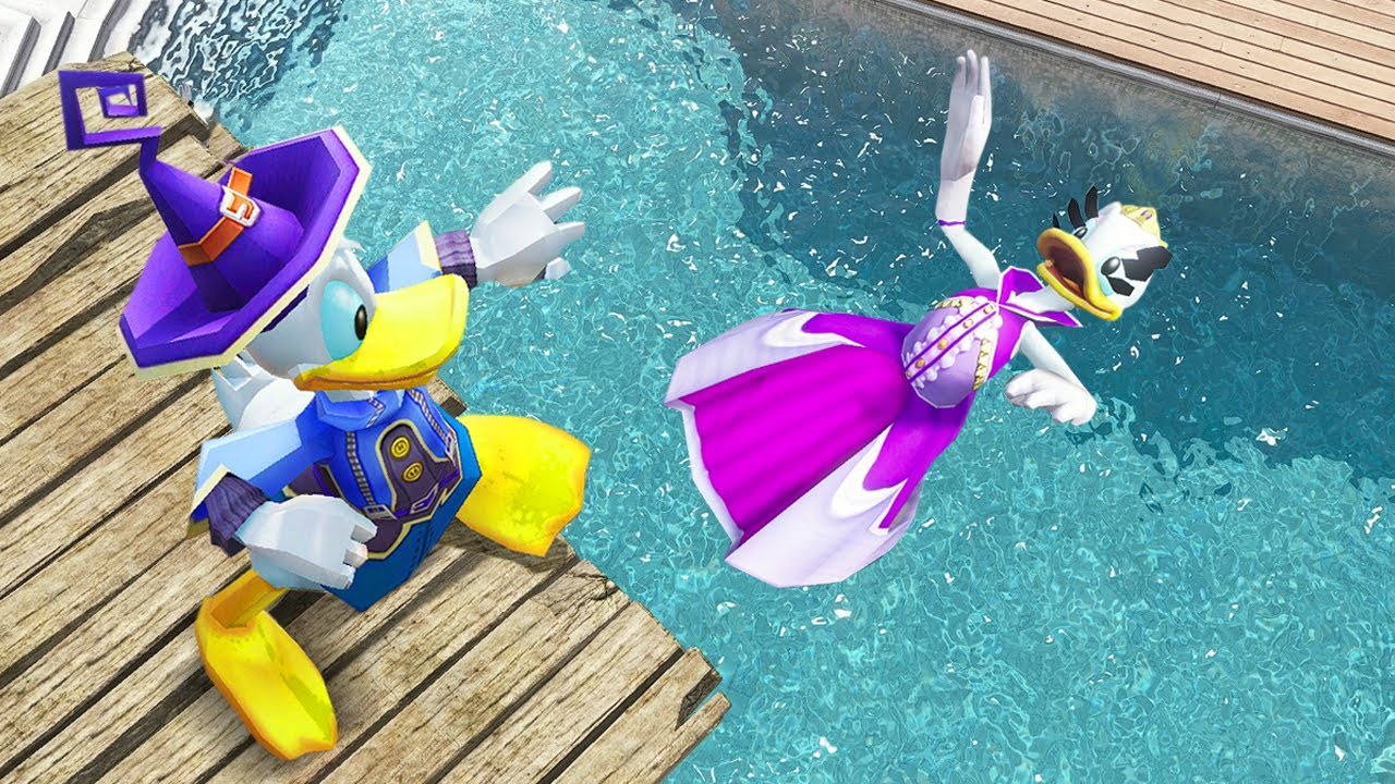 GTA 5 Donald duck & Daisy duck VS Woody & Spongboob & Bigcat ep.27( Euphoria physics funny ...