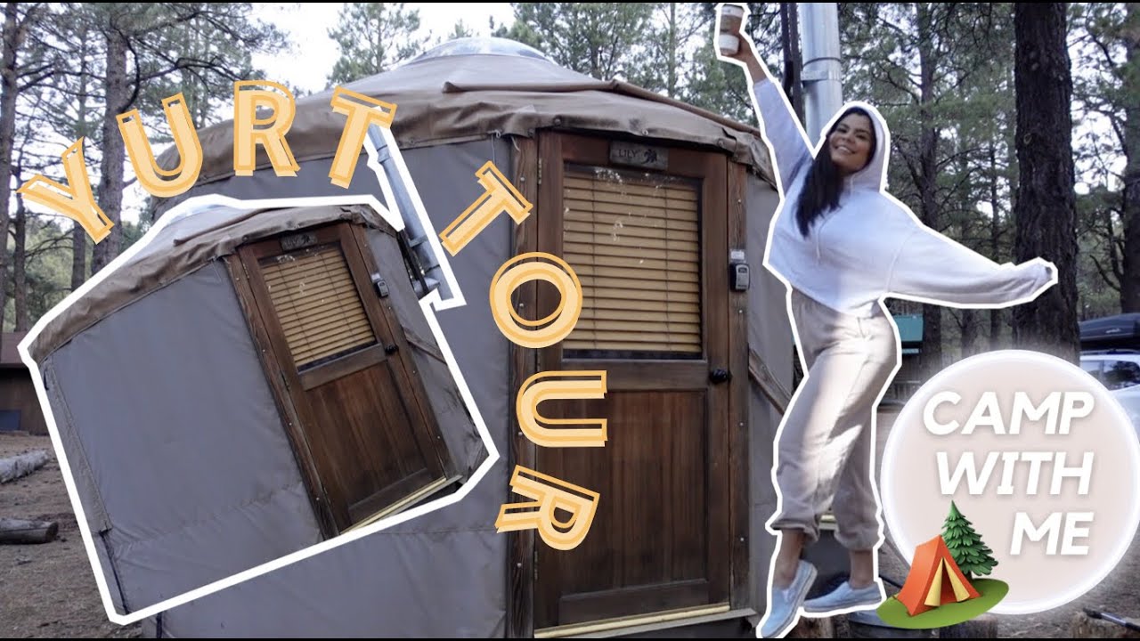 TOUR OF MY YURT IN ARIZONA OFF-GRID + camp with me - YouTube