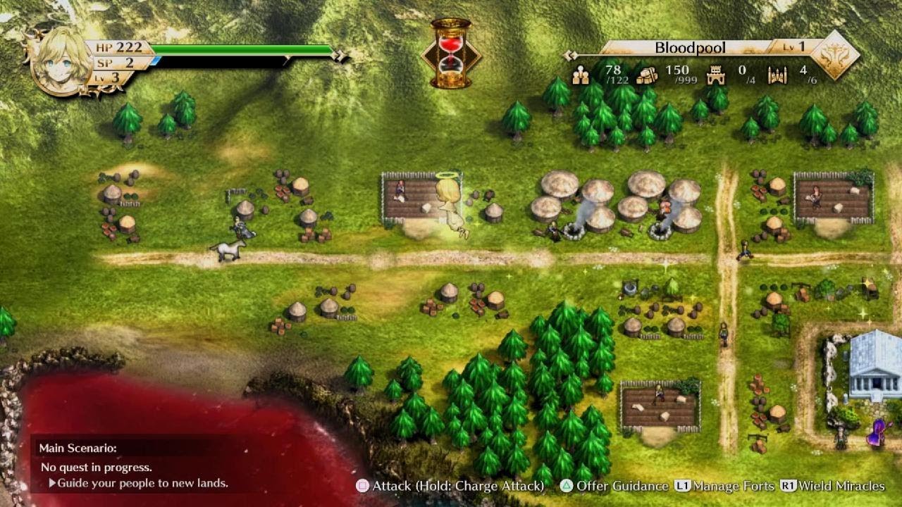 Actraiser Renaissance: Bloodpool Sim Section & Siege Battle #1 - YouTube