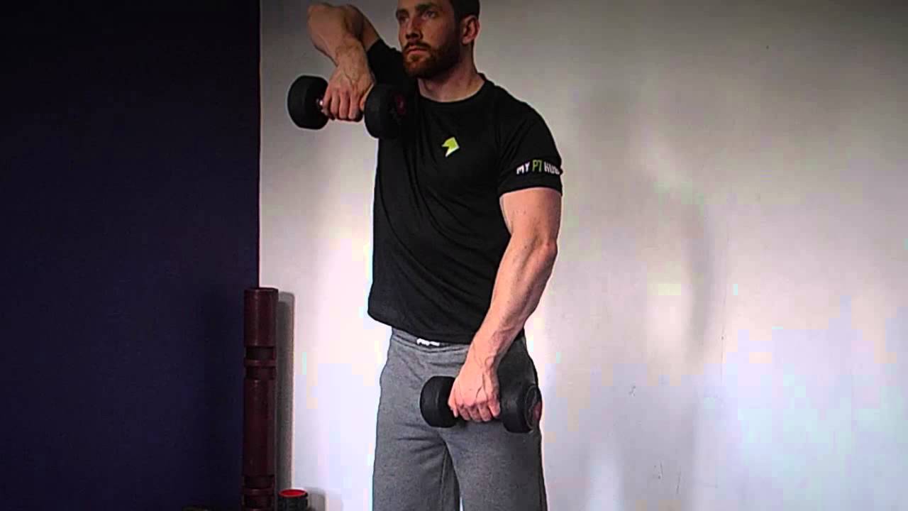 Dumbbell One-Arm Upright Row - YouTube