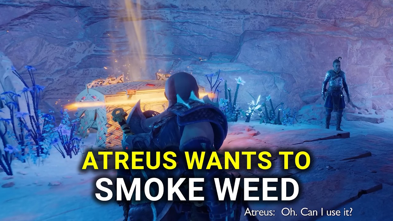 When Atreus Asks Kratos if he can Smoke Weed in Ragnarok! - YouTube