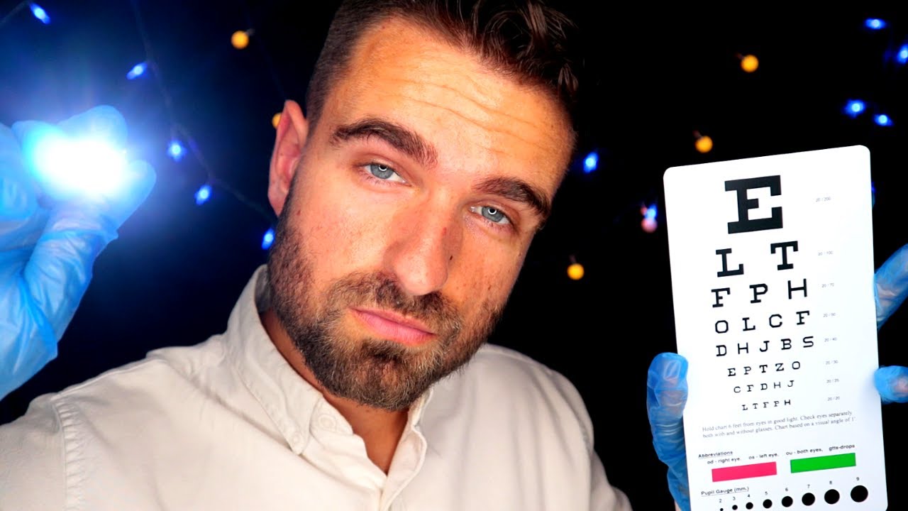 [ASMR] Eye Exam | Relaxing Doctor Role Play | Light Triggers, Personal ...