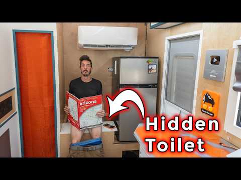 I built a Hidden Toilet in my Box Truck tiny home