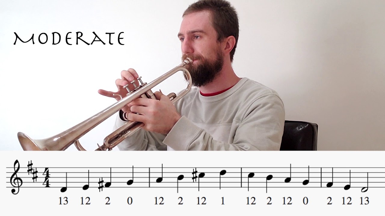 D major Scale on Trumpet (Concert C Major) - YouTube