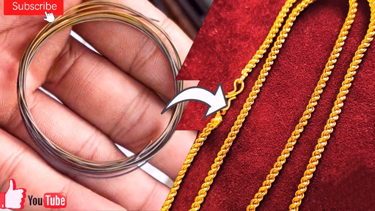 How 22k gold rope chain is made #gold #jewellerydesign #jewelry - YouTube