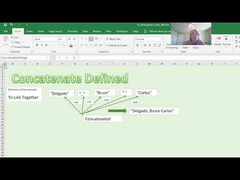 Excel Concatenate Function Examples 1 - YouTube