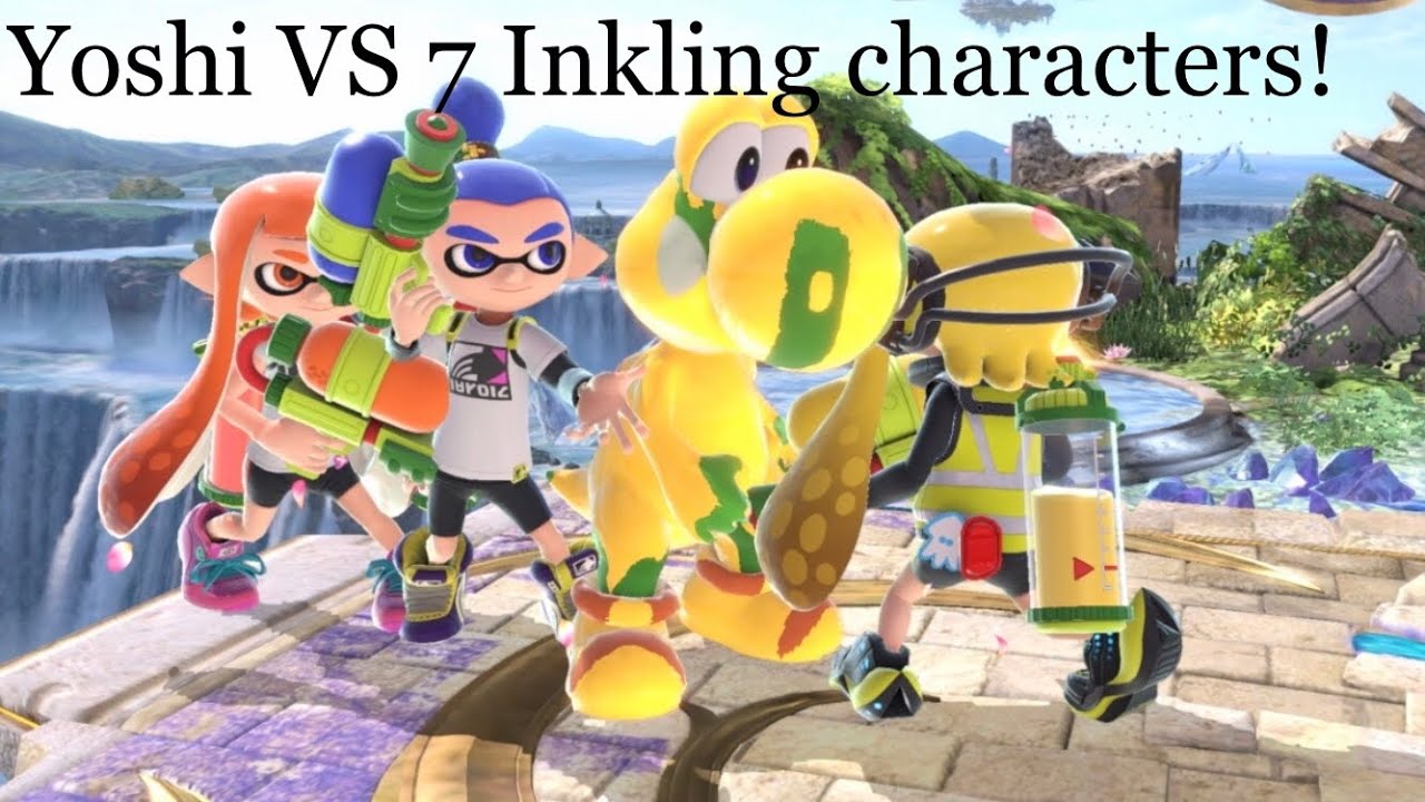 Super Smash bros Ultimate gameplay 25 [Yoshi VS 7 Inklings] - YouTube