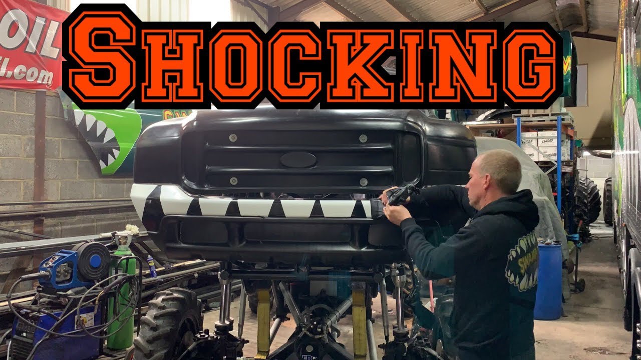 Monster Truck shock set up and alot of cleaning - YouTube