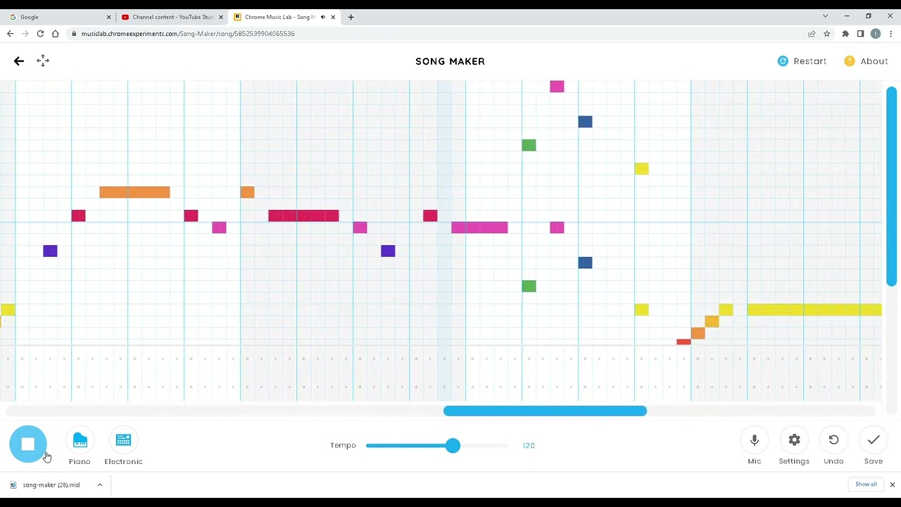 Rush e on song maker - YouTube