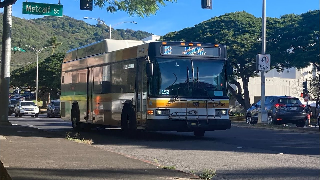 Honolulu TheBus Route 18, 24 Upper Aina Haina, Bus 964 - YouTube