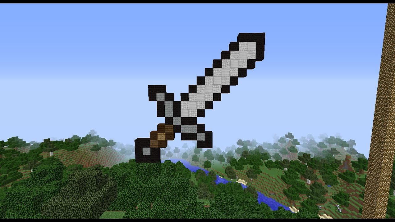 Pixel Art - Iron Sword [MINECRAFT] - YouTube