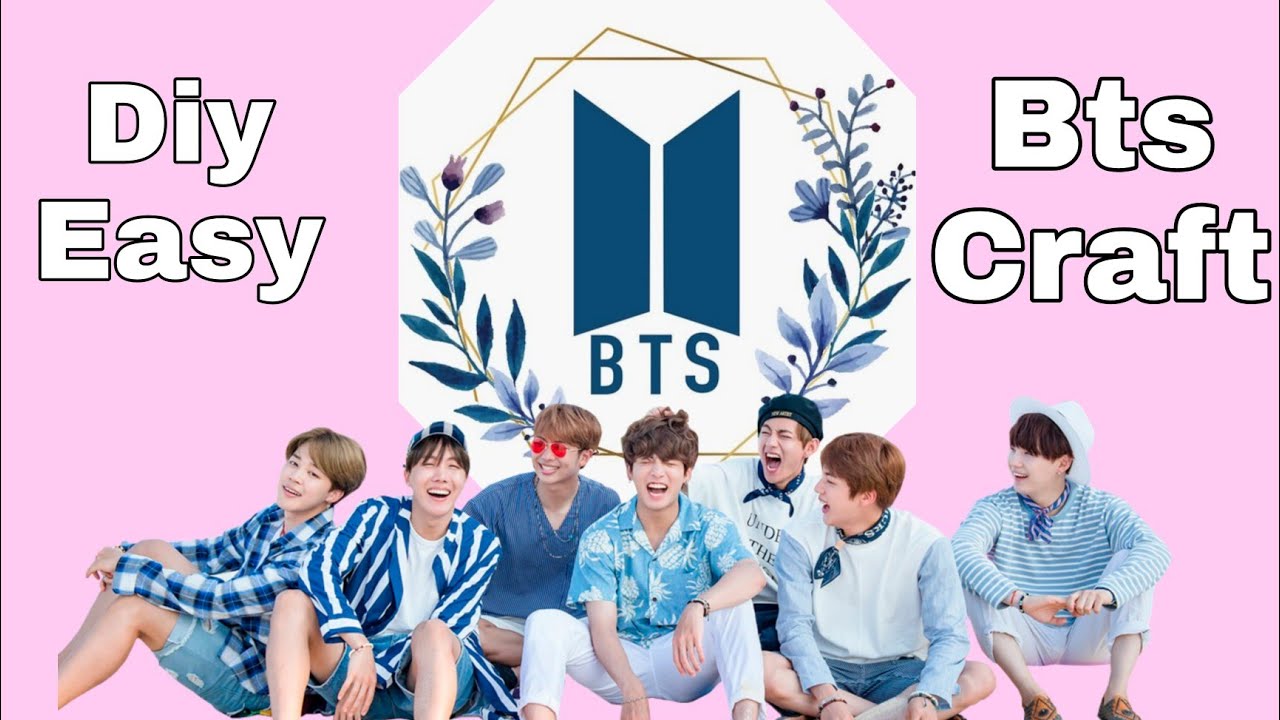 Easy Bts Craft | Bts Room Decor | Bts School Supplies | How To Make Bts ...