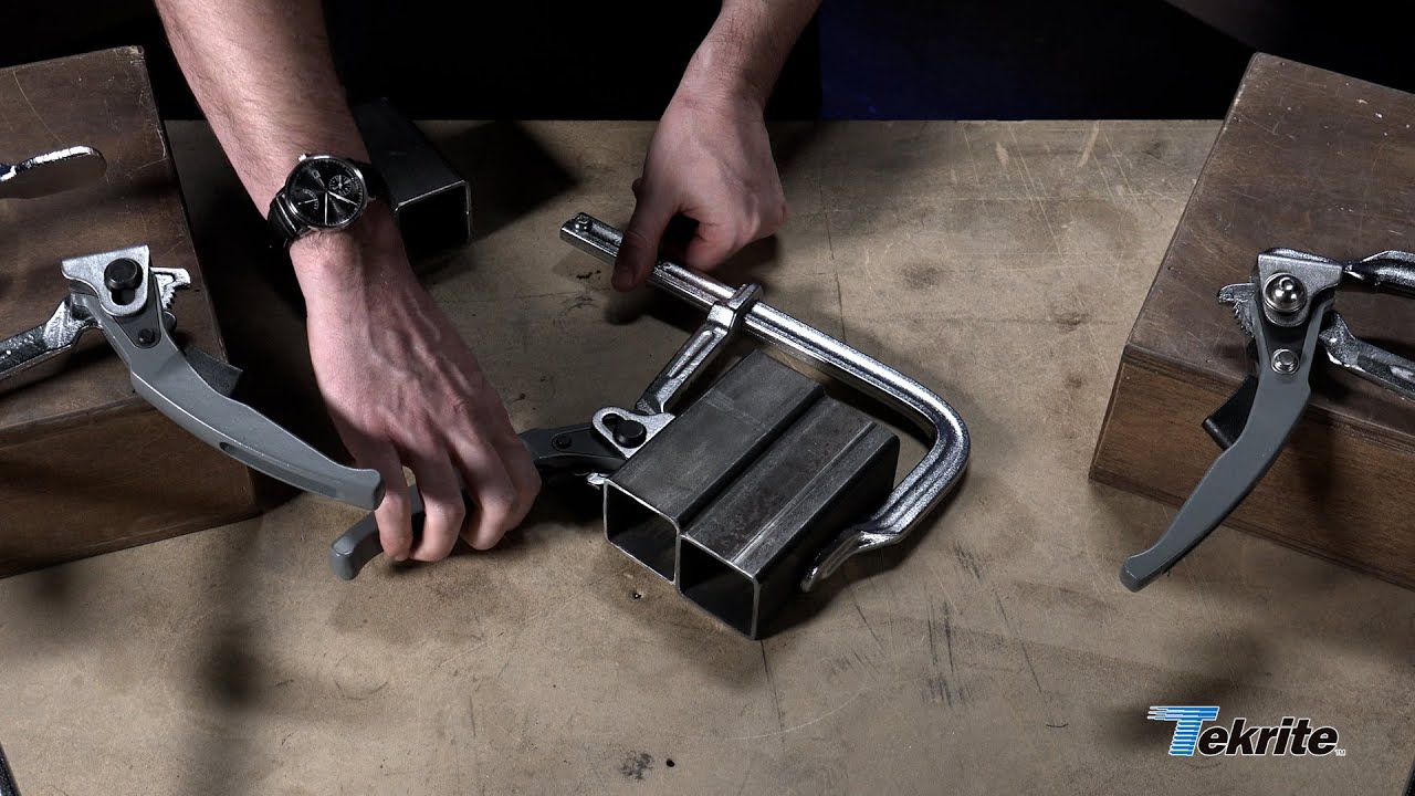 8 in. Ratcheting Welding F-Clamp \ Bride de soudage à cliquet en F de 8 ...