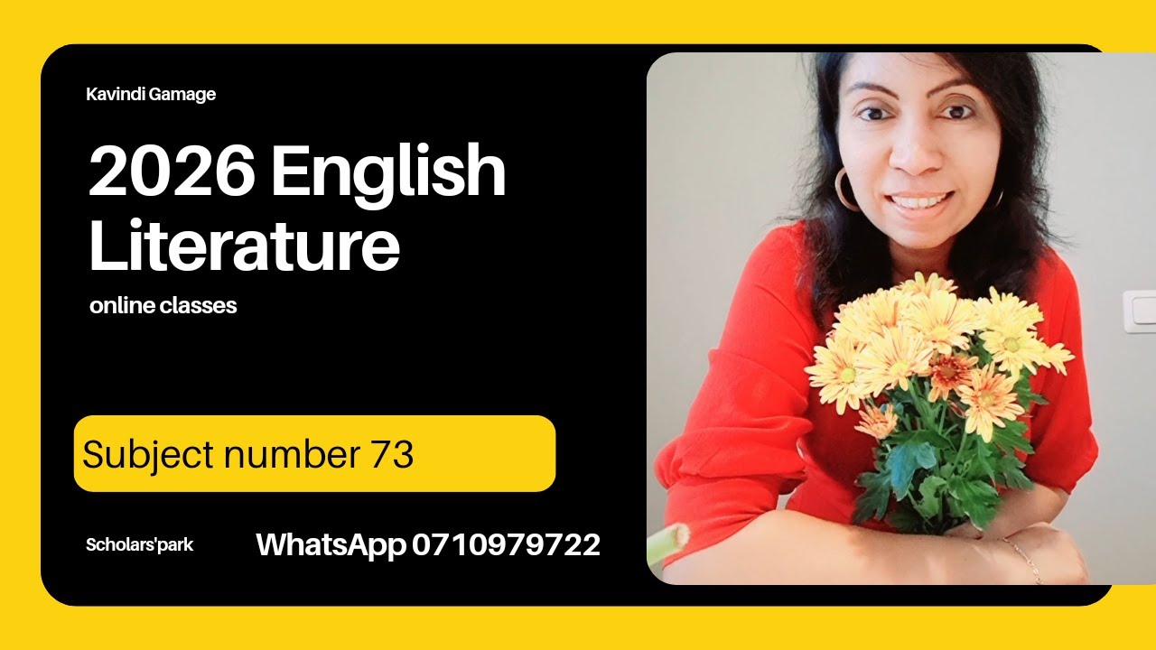 Advance Level English Literature 2026 sessions - YouTube