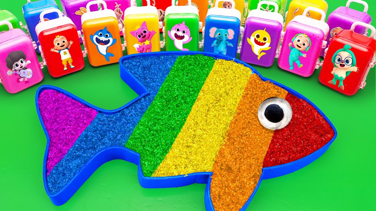 Satisfying ASMR | How to Make Rainbow Tuna Bathtub by Mixing Glitter ...