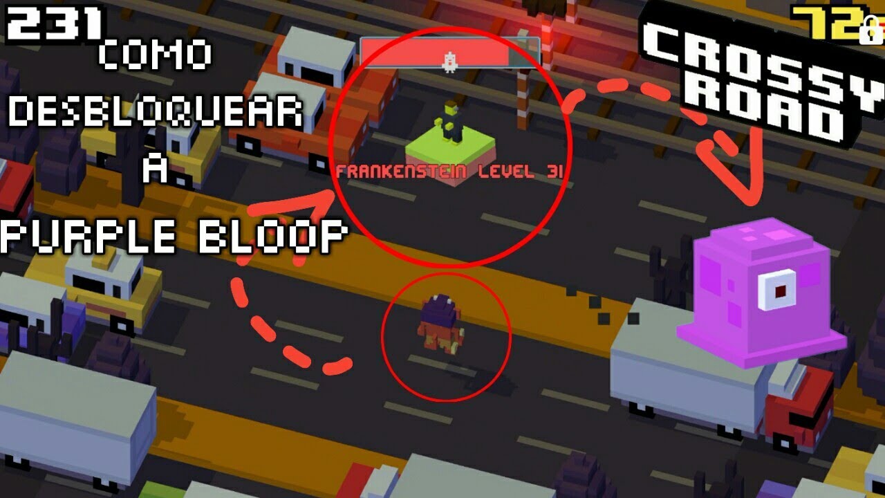 COMO DESBLOQUEAR A PURPLE BLOOP|CROSSY ROAD | PERSONAJES OCULTOS| + NEW ...