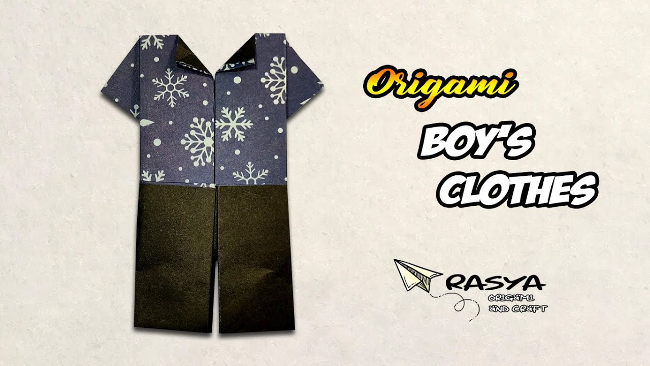 Origami Boy's Clothes - YouTube