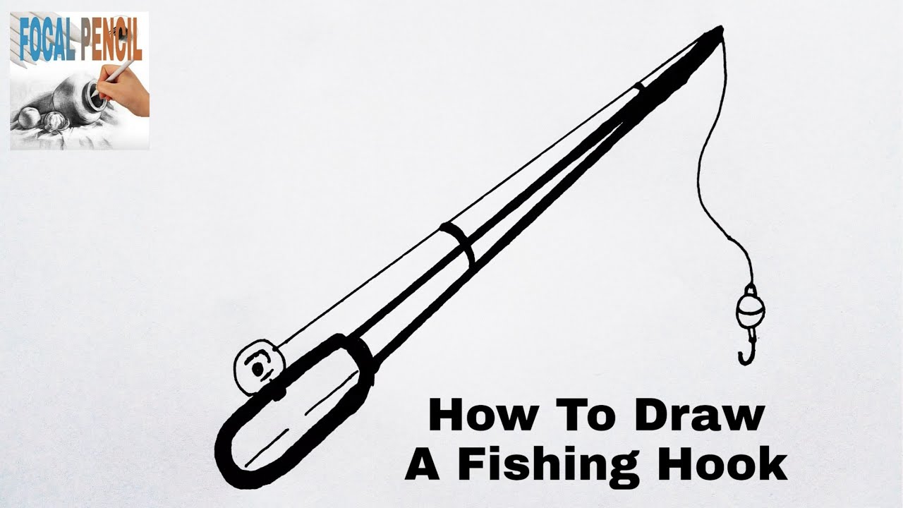 How To Draw A Fishing Rod - YouTube