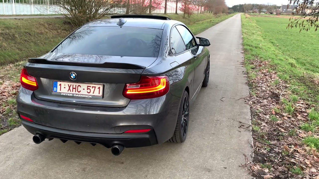 ICON STRAIGHT PIPE + DOWNPIPE & ST2 - BMW F22 m218d - YouTube