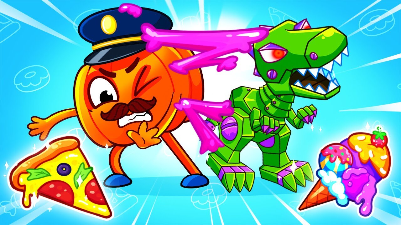 Police Teamwork With Dino Robot 👮‍♂️🦖 Baby Helps Police Catch Thief 👶🚨 ...