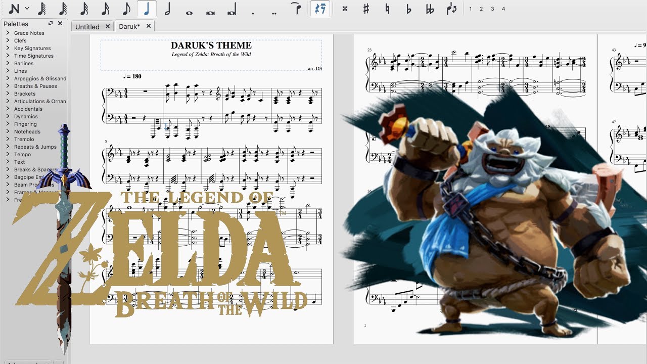 Legend of Zelda: Breath of the Wild - "Daruk's Theme" [Piano Sheet ...