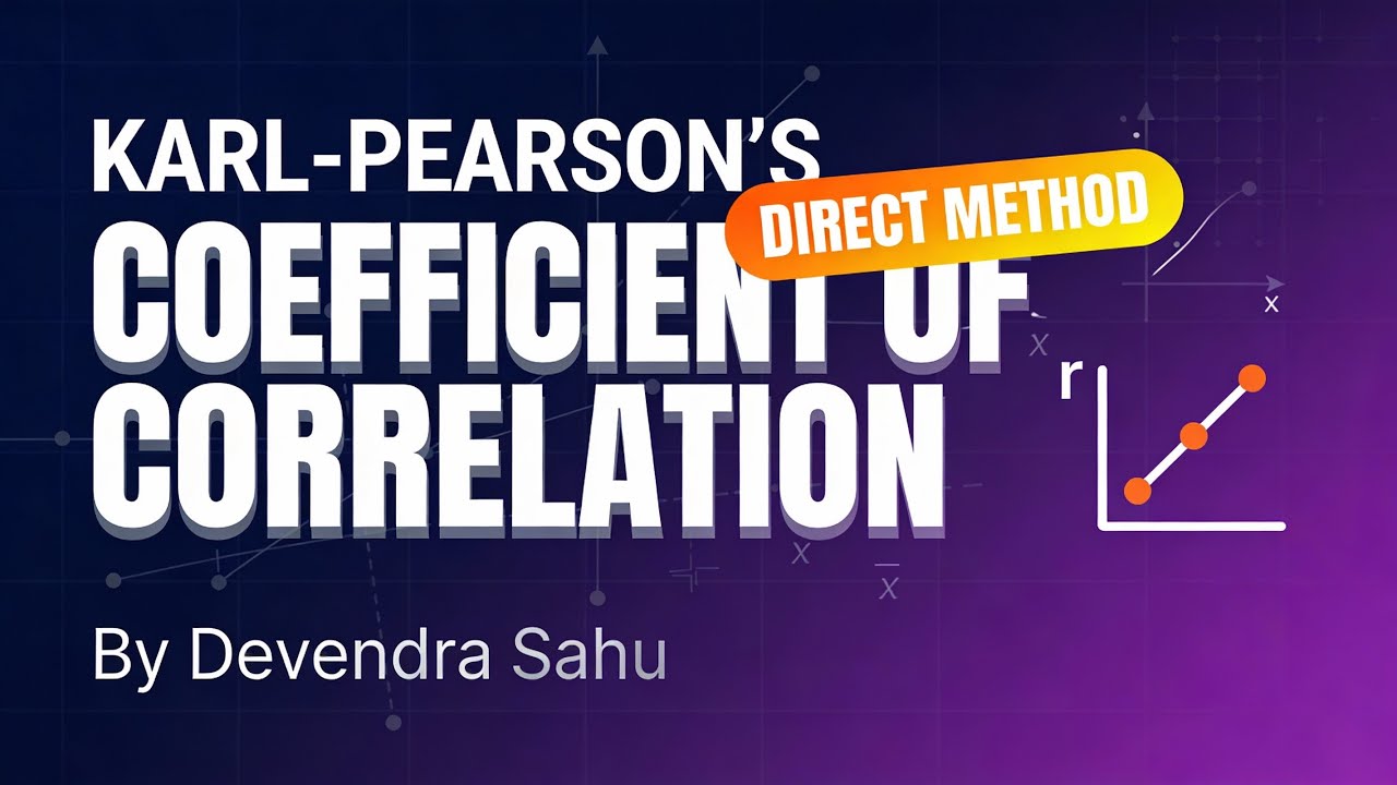 CORRELATION COEFFICIENT DIRECT METHOD - YouTube