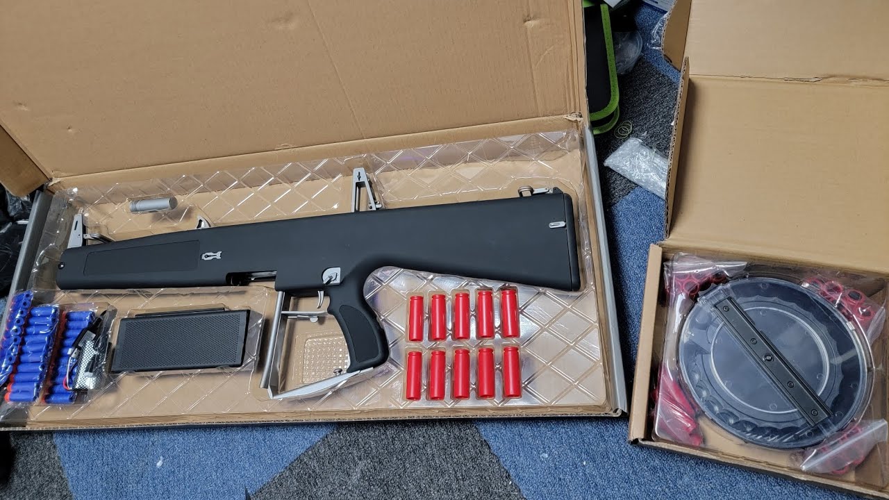 中華電動カート式ナーフガン AA-12 Nerf AA-12 - YouTube