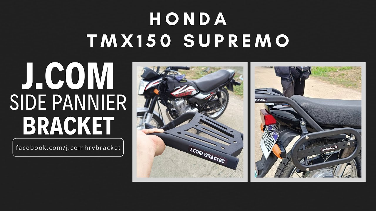 HONDA TMX 150 SUPREMO Topbox bracket with Side pannier bracket. - YouTube