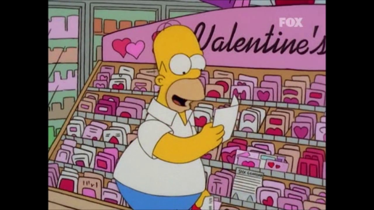 Simpson 10x14 Tarjeta de San Valentín - YouTube