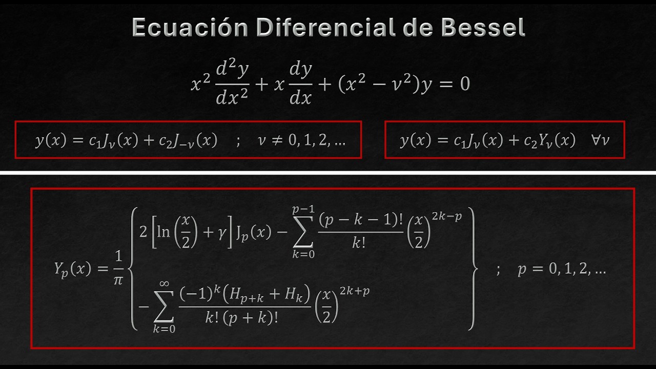 Ecuación de Bessel | Solución General y Deducción de la Función de ...
