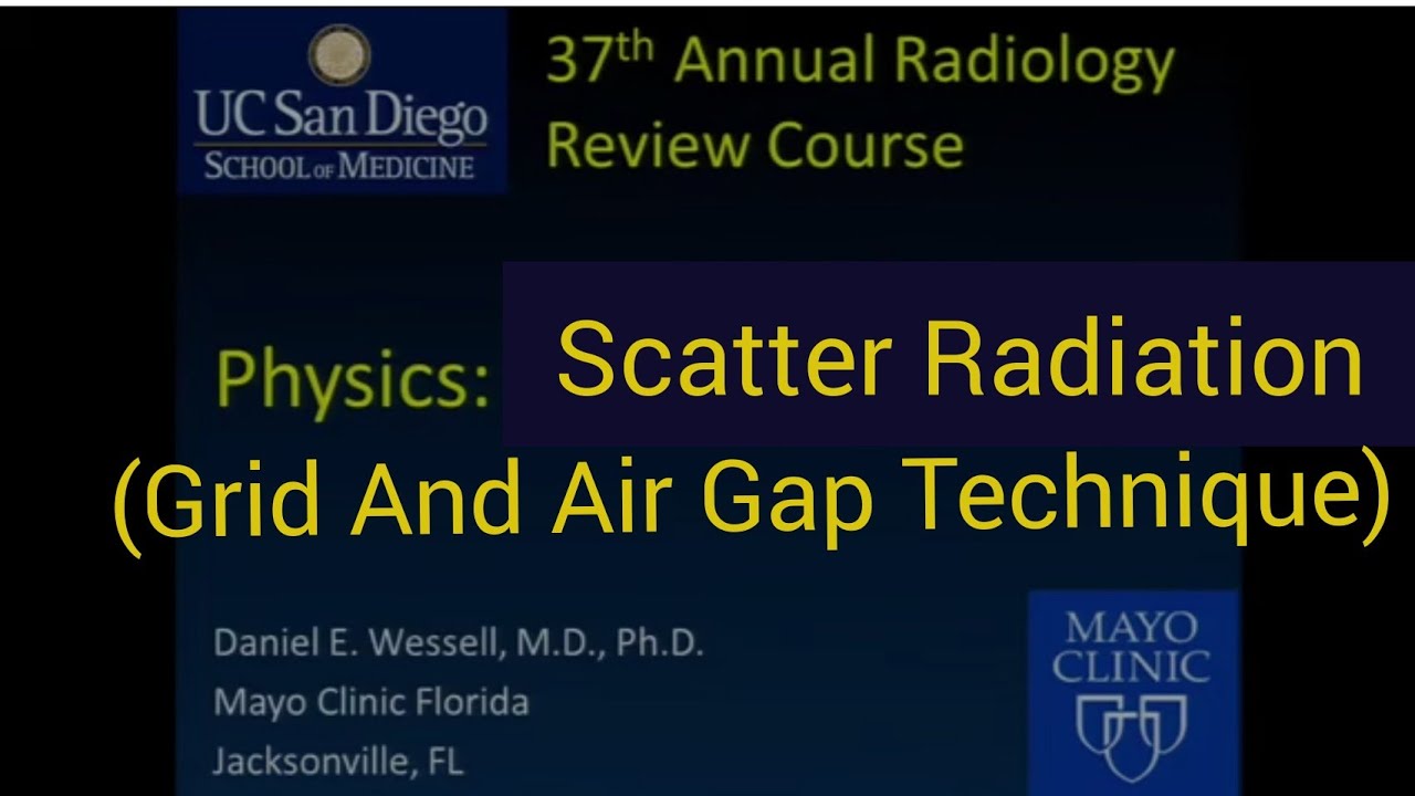 Scatter Radiation | Grid | Air Gap Technique | Daniel E. Wessell, M.D ...